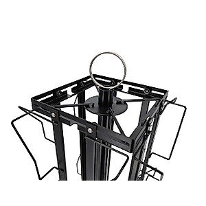 Adjustable Greeting Card Rack Display Stand 4 Tier 16 Pocket Organizer Postcard CD DVD Book Brochure Literature Rotating Spin 7X5 6X4 4X5 5X7. Pocket Size: 4.6-10"Wide X 8"High 11602-R-8"-NF