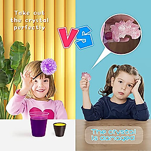 SOLMOD Crystal Growing Kit - Grow 5 Vibrant Crystals Fast (24 Hours), Easy DIY Science Kit and STEM Toys for Kids, A Great Educational Gift for Boys Girls Age 6+