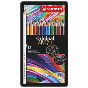 STABILO Premium Colouring Pencil - Original Metal Box of 12 assorted colours