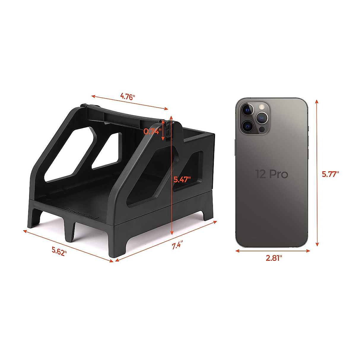 MUNBYN Label Holder for Rolls and Fan-Fold Labels, Shipping Label Roll Holder for Desktop Label Printer Shipping Supplies Industrial Labels, Black