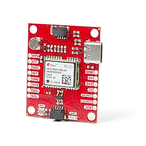 SparkFun GPS Breakout - NEO-M9N, U.FL (Qwiic) Breakout No Soldering Required Breadboardable Contains a Rechargeable Backup Battery Allowing a Warm-Start decreasing time-to-First-fix