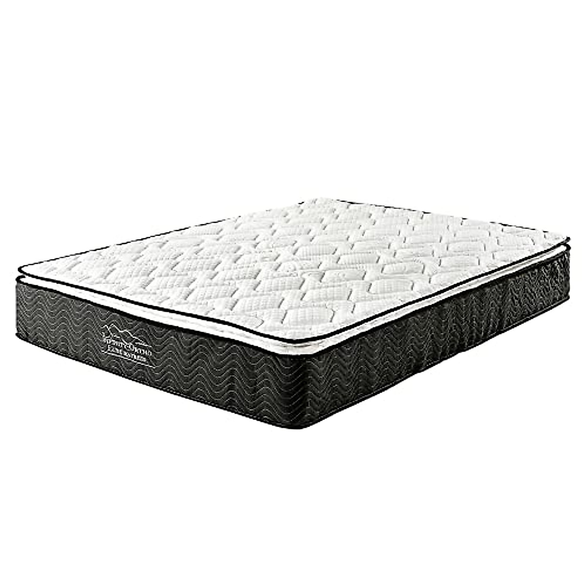 Swiss Ortho Sleep 12 inch Plush Pillow Top & Individually Wrapped Pocket Coils Innerspring - Green Foam Certified, Full, White