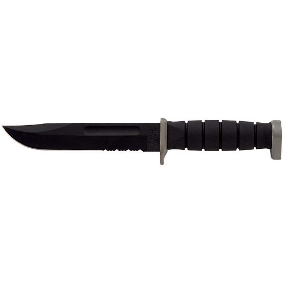Ka-Bar D2 Extreme Fighting/Utility Knife(Leather sheath included),Black