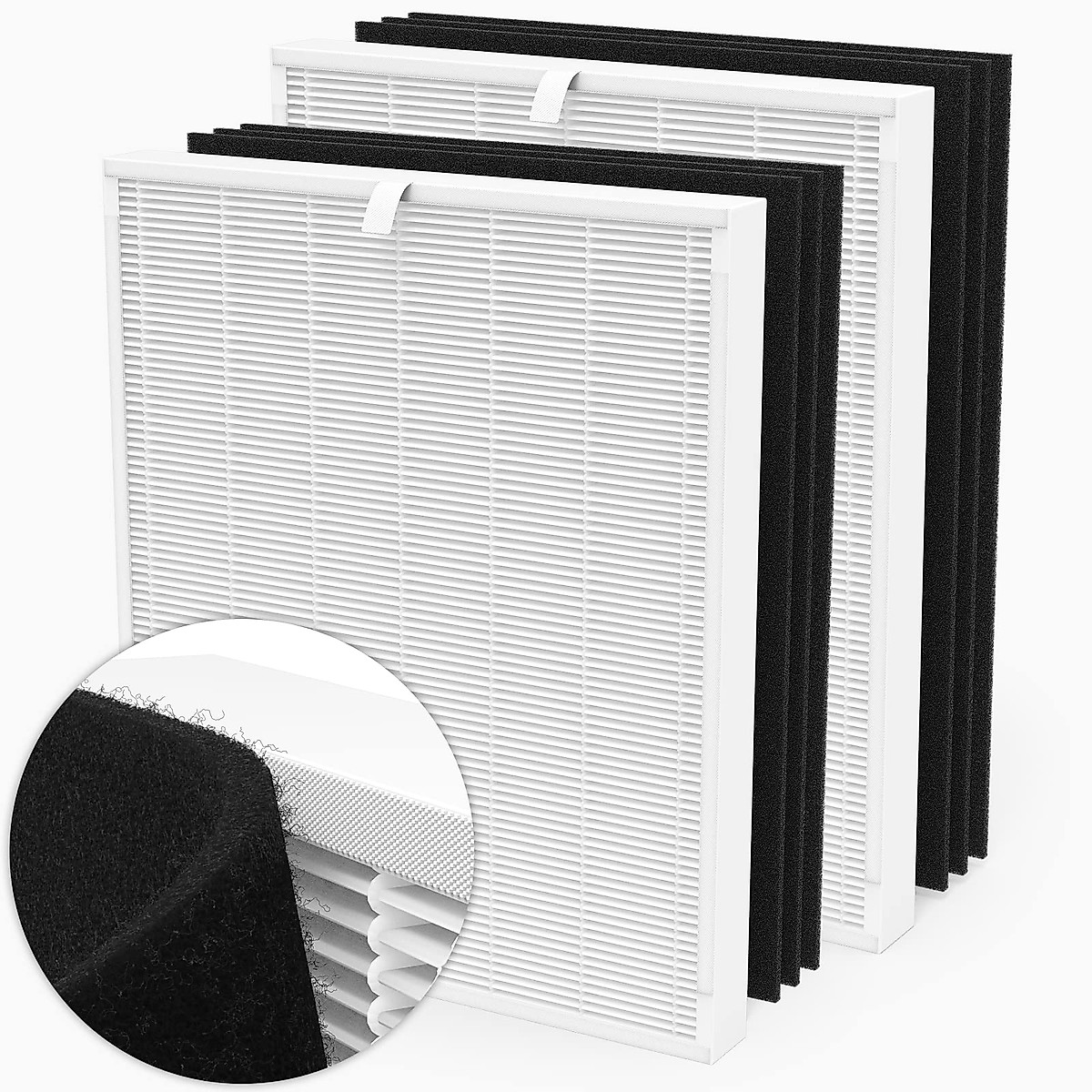 VALZONE Upgraded AP-1512HH HEPA Replacement Filters Set Compatible with Coway AP-1512HH Air Purifier, 2 HEPA Filters and 6 Pre-Filters