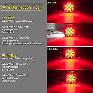 LIMICAR Trailer Lights LED Kit, LED Trailer Lights Kit, Boat Trailer Lights LED Submersible Kit, LED Trailer Lights Kit for Utility Trailer, w/Red Amber Trailer Marker Lights, 3rd Brake ID Light Bar