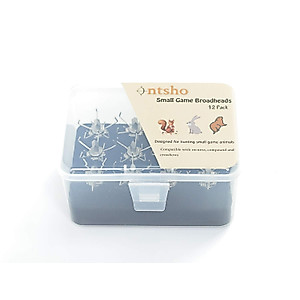 Ontsho 100 Grain Small Game Broadheads 12PK Judo Points with Broadhead Case Small Game Arrow Tips Screw-in Arrowheads