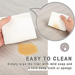 Rxemohesuoh Original Non-Slip Ribbed Drawer and Shelf Liner,Eco-Friendly Materials,Non Adhesive,Powerful Grip,Cuttable and Washable,17.5INx20FT Roll,for Drawers,Shelves,Cabinets,Tables,Kitchens,Clear