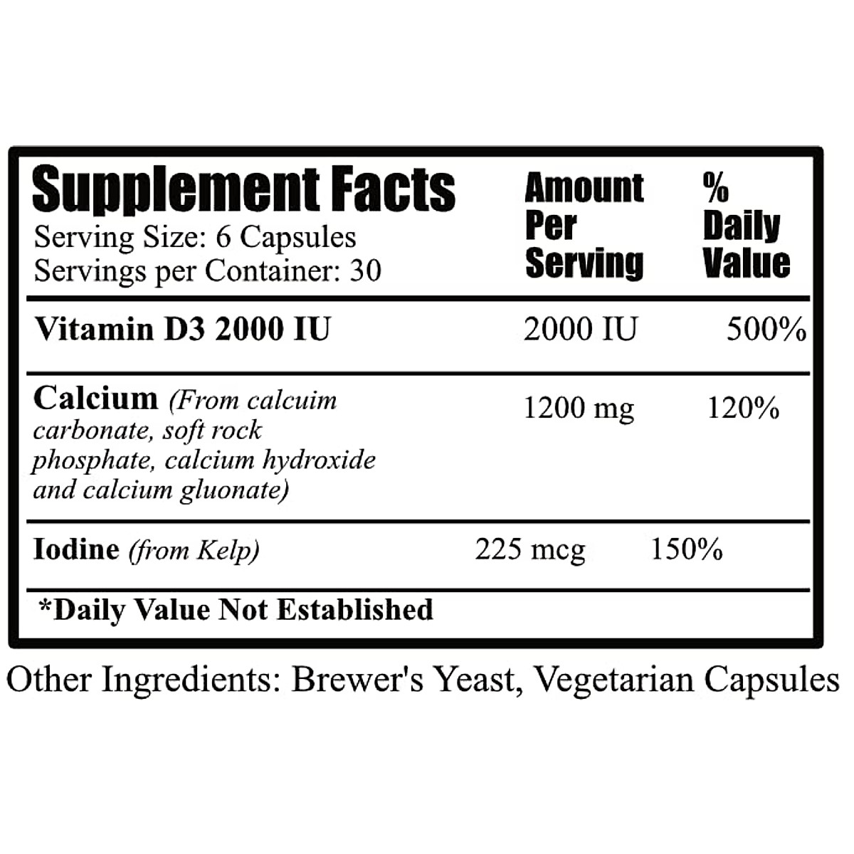 Daily's AlkaMin (Calcium, Vitamin D3, & Iodine)