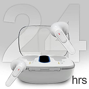 Conchpeople Pro 70 True Wireless Earbuds Bluetooth 5.3 Wireless Earphones with Microphone, IPX7 Waterproof, Charging Case LED Power Display, ANC Earphones Compatible with iPhone & Android (White)