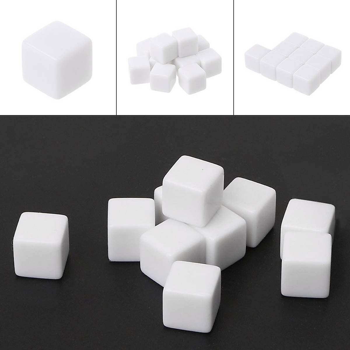 10Pcs D6 Dice 12mm Die Six Sided Table Gaming Dice Blank for Role Playing Toys