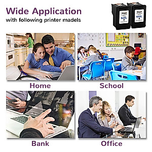 Inktopia Remanufactured Ink Cartridge Replacement for HP 64XL 64 XL for HP Envy Photo 7858 7855 7155 6255 6220 7120 6232 6255 7158 7164 Envy 5542 Tango X Terra Printer ( 2 Black )