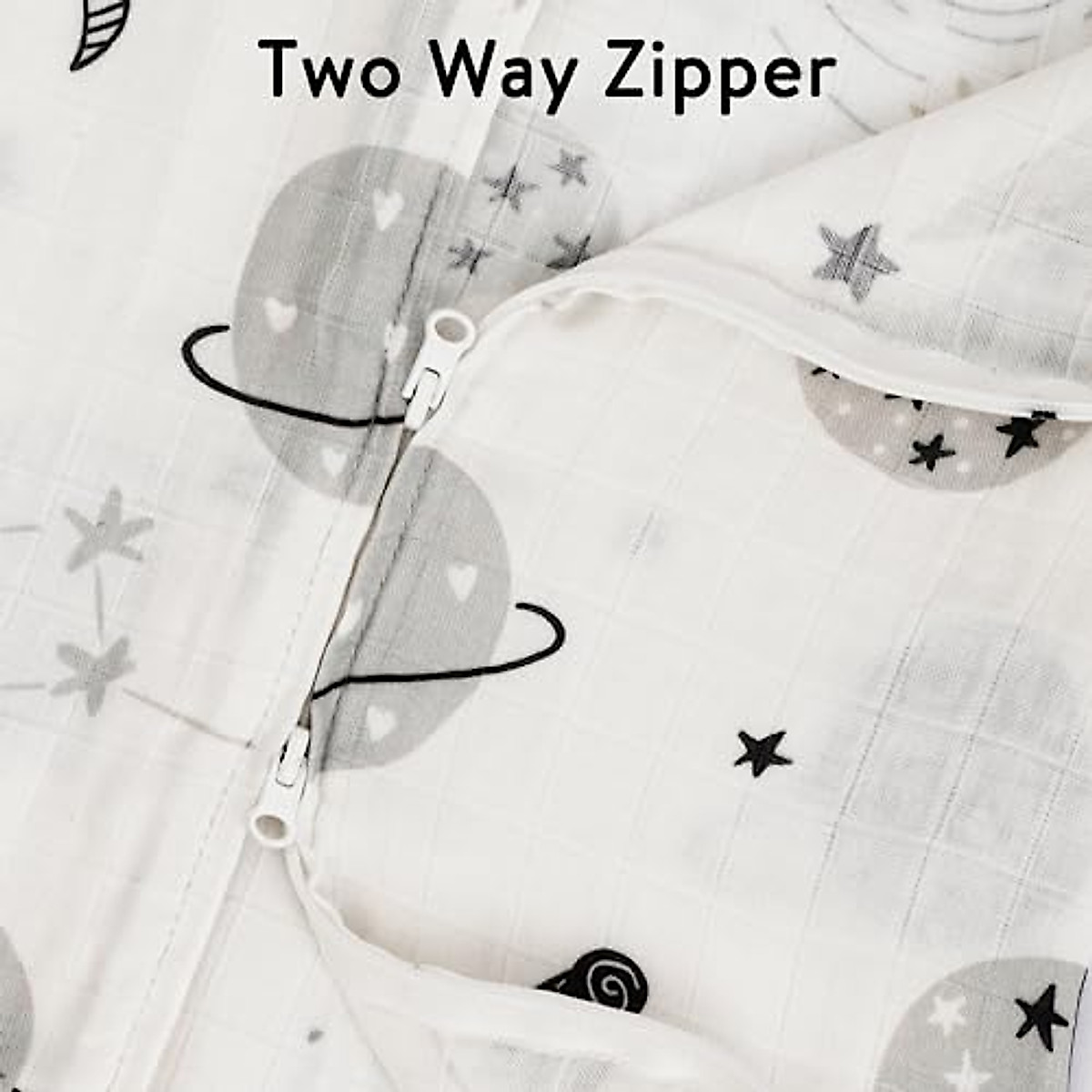 Alarmore Sleep Sack 12-18 Months, 0.5 Tog Muslin Wearable Blanket, Summer Sleeveless Baby Sleeping Bag with 2-Way Zipper