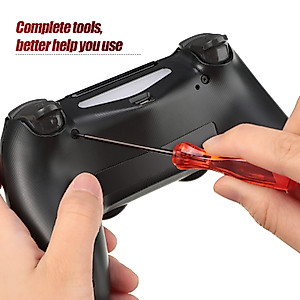 Controller Thumbsticks Replacement Pads Compatible with PS4 Includes L1 R1 L2 R2 Triggers Springs and Conductive Rubber Pad Button Repair Replacement Parts