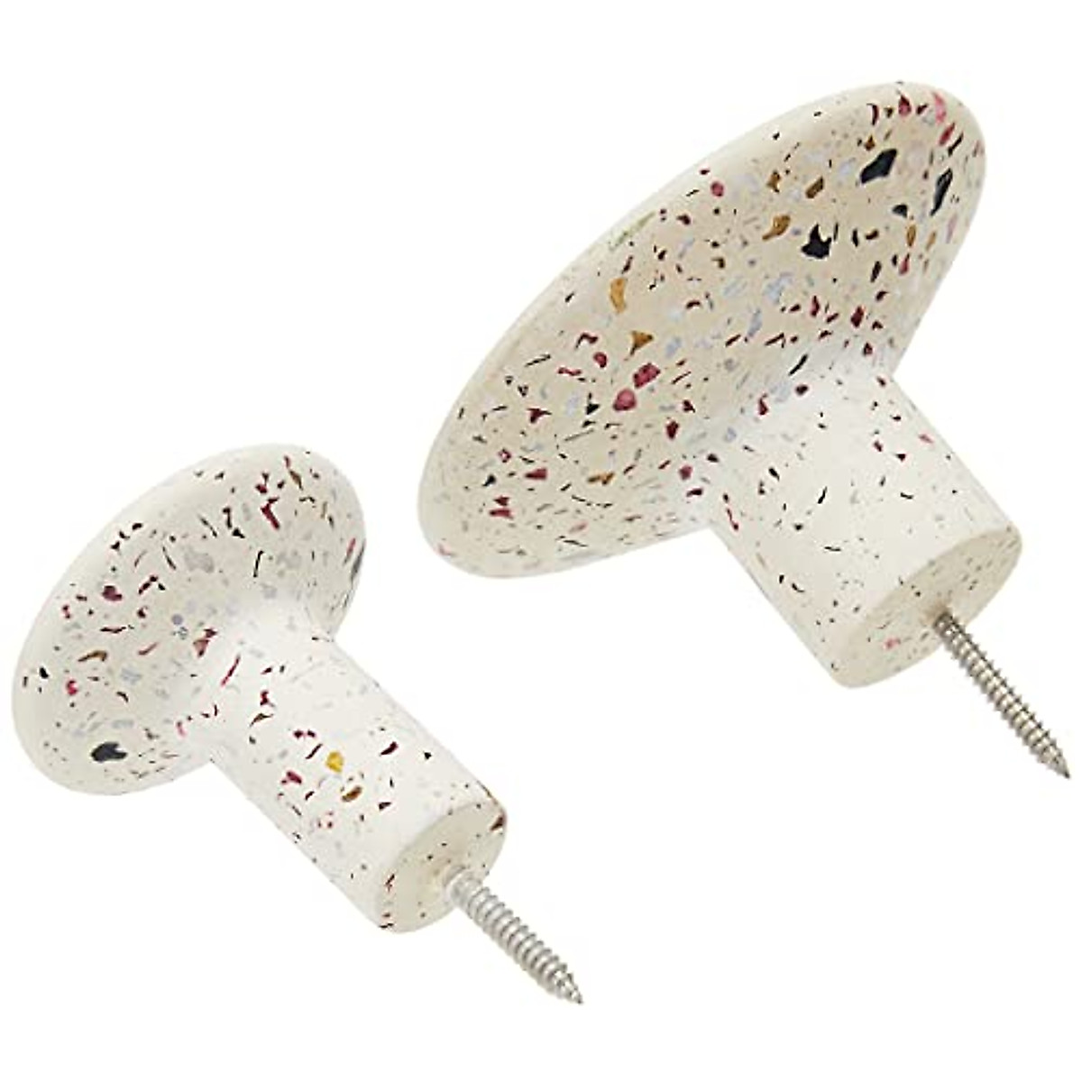 Blomus - Wall Hooks, Coat Hooks, Hooks - Ponto - Terrazzo Coloured - Set of 4