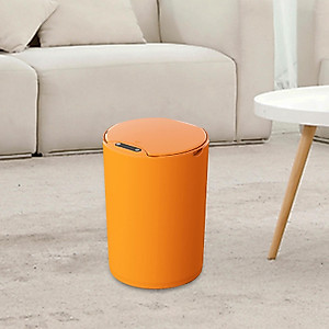 IEUDNS Automatic 14L Orange Trash Can with Lid Garbage Can, Smart Bathroom Trash Can, Touchless Trash Bin for Bedroom, Office, Living Room, Kitchen