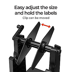 MUNBYN External Rolls Label Holder, 2 in 1 Fan-Fold Stack Paper Holder for Desktop Thermal Label Printer