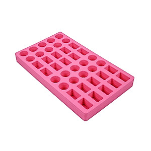 Polar Whale 2 Lotion and Body Spray Stand Organizers Large Tray Pink Durable Foam Washable Waterproof Insert for Home Bathroom Bedroom Office 23.25 x 13.5 x 2 Inches 40 Slots 2pc Pair Set