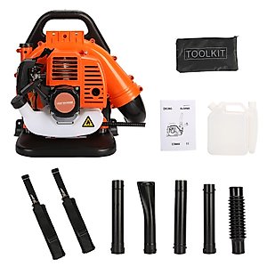 Gas Leaf Blower - 52CC 550CFM 2 Stroke Gas Powered Backpack Leaf Blower, Powerful Back Pack Blowers Gasoline Grass Blower with Air-Cooled for Dust, Snow Debris, Lawn Care