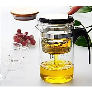 ICYMI TODAY GOOD TO GREAT One Button Filtering Borosilicate Glass Tea Infuser/Coffee Maker With Detachable Infuser (Capacity: 16.9 Fl.Oz)