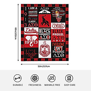 Sorority Gifts for Women Blanket, Sorority Blanket 60''x50'' Positive Throw Blanket Birthday Gifts for Women Sisters Girls