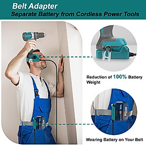 TAIRDA Battery Adapter for Makita 18V Battery to for Makita 18V Cordless Power Tools, with 59inch Cable, Blue (Adapter Only)