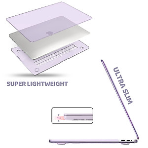 Anban Compatible with MacBook Pro 13 inch Case 2025 2024 2023 M2, 2022-2016 M1 A2338 A2251 A2289 A2159 A1989 A1708 A1706, Plastic Laptop Hard Shell Case +Keyboard Cover +Screen Protector, Purple