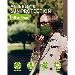 FriCARE Face Masks Disposable for Adults, 4 Ply ASTM Level 3, FSA HSA Eligible, Allergy Protection, Individually Wrapped, 100 Pack, Assorted Fall