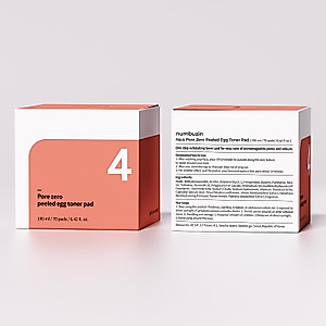 numbuzin No.4 Toner Pads | Pore Zero Peeled Egg Toner Pad | Gentle Exfoliator, PHA, LHA, Makeup Skin Prep, Panthenol | Korean Skincare for Face | 70 Pads/6.42 fl. oz.
