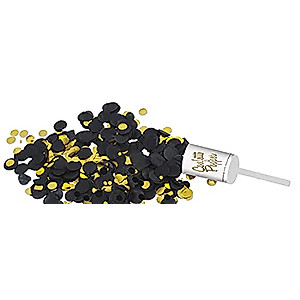 Beistle, Black/Gold Confetti Push Ups, 6.75"