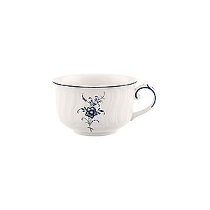 Villeroy & Boch Vieux Luxembourg Tea Cup, 7.5 oz, White/Blue