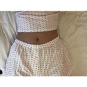 Sexy Two Piece Outfits for Women Y2k Clothing Summer Floral Pajamas Short Suit 2 Piece Outfit Brandy Melville Tank Top Shorts Set
