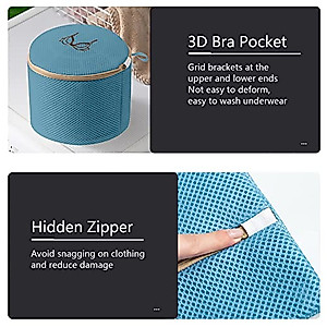 CHYUANX 6 Pack Mesh Laundry Bags for Delicates - Upgrade Thicken Lingerie Bags For Laundry With Premium Zipper，Anti-Deformation Reusable Laundry Bags Mesh Wash Bags For Washing Machine With Exquisite Embroidery Small Patterns for Overcoat , Bra, Stocking