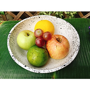 roro Handcrafted 7" Ceramic Bowls - Set of 2 | Speckled Egg White Stoneware Design | Ideal for Soup, Salad, Cereal, Pasta | Dining & Entertaining Decor | Artisan Crafted Kitchenware