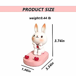 Mgiahekc Cell Phone Stand for Desk Cute Bunny,Creative Phone Holder Modern Living Room Home Decoration,Pink