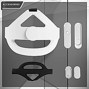(1+1) Seltureone Head Strap Compatible for Quest 2, Replacement for Elite Strap, with Silicone Protector for Quest 2 Touch Controller Full Grip Cover, Gary
