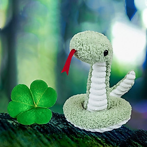 Doindute Green Plush Snake Stuffed Animal Toy, Soft Cuddly Plushie Hugger Toy for Boys & Girls, Birthday Gifts for Kids or Girlfriend, 17"