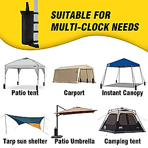 venrey 4-Pack 112 LBS Canopy Sandbags Weight Bags, Outdoor Pop Up Canopy Tent Gazebo Weight Sand Bag Anchor Kit, Sand Bags Without Sand - Black