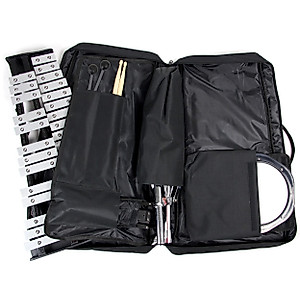 Gearlux 32-Note Glockenspiel Bell Kit with Adjustable Stand, Drum Practice Pad, Carrying Bag