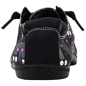 Skechers BOBS Women's Beach Bingo-Kitty Pack Sneaker, Black/Black, 8.5 M US