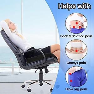 Fyyy Office Chair Cushion, car Cushion for Relieving Tailbone Pain, Back Pain. Comfortable Cushion for Men and Women in Office, Travel and Home