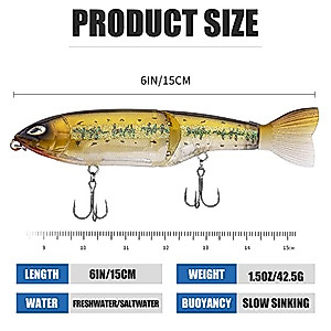 CHA CHA Glide (Bait) Fishing Lures Animated Segmented Swimbait Unique Swimming Lifelike Design