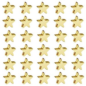 tiggell 50pcs Star Spacer Beads Alloy Charms Pendents Beads for Arts Crafts DIY Bracelet Necklace Earring Jewelry Making Decor (Gold)