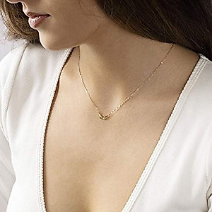 MEVECCO Gold Angel Wings Pendant Necklace,18K Gold Filled Cute Tiny Guardian Angel Charm Necklace,Dainty Simple Minimalist Necklace for Women