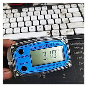Flow Control Meter for Flow Meter Digital Oil Fuel Flow Meter, Mini Pump Flow Meter Fuel Die Sel Counter Meter Display Chip Useful Display Used in Petroleum,Food, Etc.