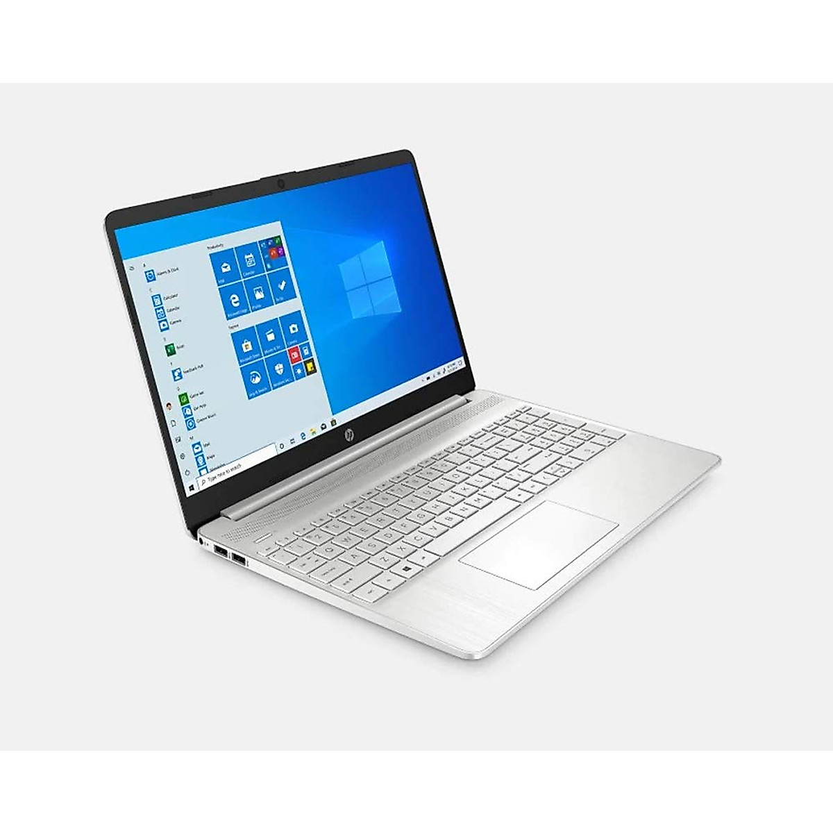 HP 2021 15.6” FHD IPS Touchscreen Laptop Computer, 10th Gen Intel Core i5-1035G1 Processor, 32GB RAM, 1TB SSD, HD Audio, HD Webcam, Intel UHD Graphics 620, Win 10, Silver, 32GB SnowBell USB Card