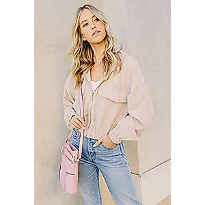 FashionPuzzle Triple Zip Pocket Medium Crossbody Bag (Black)