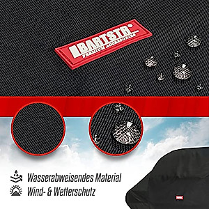 BARTSTR BBQ Grill Cover - 600D Heavy Duty, Weatherproof, UV-Protected Barbecue Grill Covers for Up to 45 Inch Diameter Kettle Grills w/Storage Bag - Outdoor Gas Grill Accessories
