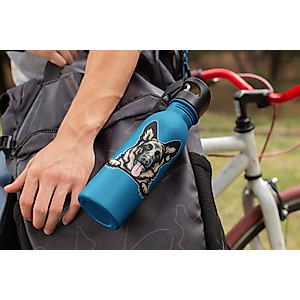 United by Color German Shepherd Sticker 5x5 Inches - Strong Adhesive Waterproof German Shepherd Accessories - Does not Fade, Used for Car, Laptop, Truck, Water Bottle, Helmet, RV (Brown)