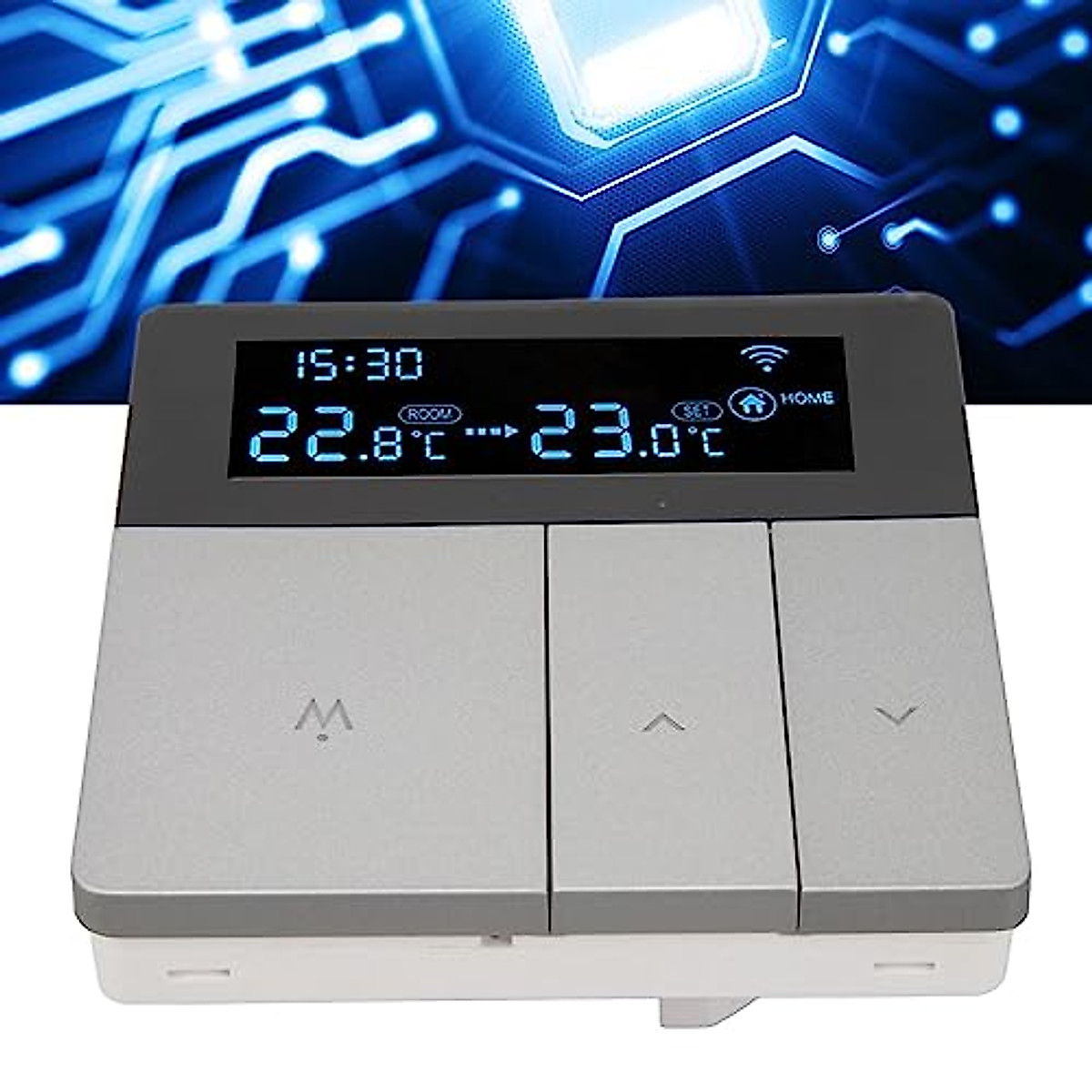 Floor Heating Thermostat, Wall Mounted Digital Thermostat Wide Application Remote Control 90-240V for Villas (Without WiFi)