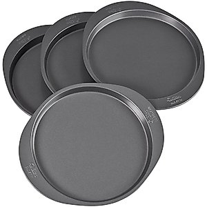 Wilton Easy Layers 4-Piece Layer Cake Pans Set, 8-inch, Steel